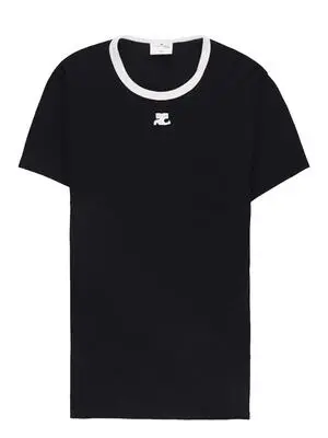 COURREGES Bumpy Contrast T-shirt