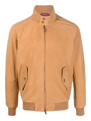 BARACUTA Zip-up Leather Jacket - Neutrals