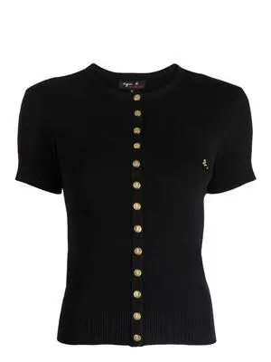 AGNÈS B. Agnès B. Embossed Button-Up Top