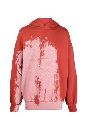 A-COLD-WALL* Brushstroke Abstract-print Hoodie - Red