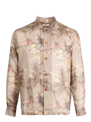 BODE Tropical-print Silk Shirt