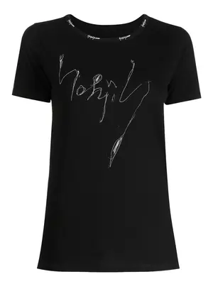 Yohji Yamamoto Illustration-print T-shirt - Black