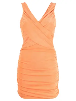 Likely Ruched Mini Dress - Orange