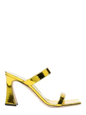 GIUSEPPE ZANOTTI 90mm Flamina Square-toe Sandals - Gold