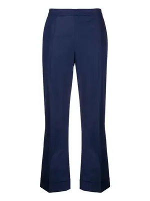 Aspesi Cropped Flared Trousers - Blue
