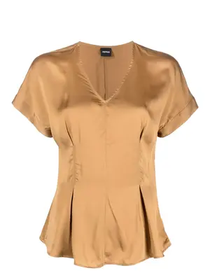 Aspesi Satin-finish Blouse - Brown