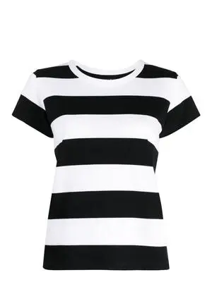 AGNÈS B. Striped Cotton T-shirt - Black