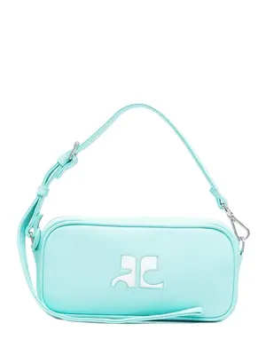 COURREGES Logo-embellished Shoulder Bag - Blue