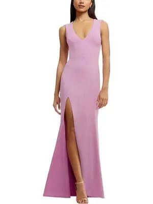 Dress The Population Sandra Plunging Gown - Lavender