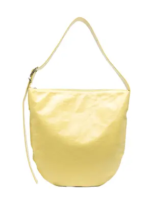 JIL SANDER Polished-finish Leather Tote Bag - Yellow
