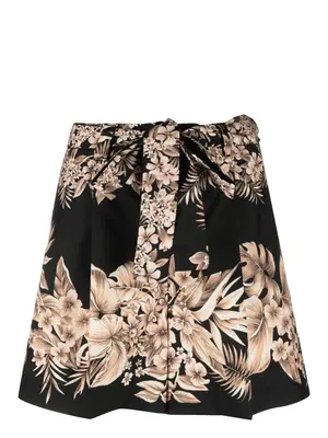 TWINSET Floral-print Shorts - Black