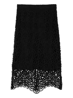 BURBERRY Burberry Macramé-Lace Pencil Skirt