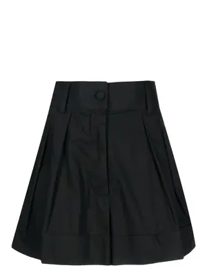 BAMBAH Pleated High-waist Shorts - Black