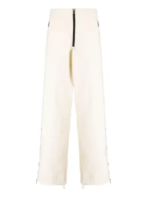 OAMC Zip-detail Wide-leg Trousers - Neutrals