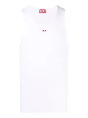 DIESEL T-lifty-d Logo-embroidered Tank Top - White