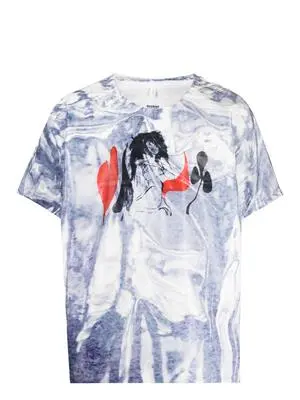DOUBLET Graphic-print Cotton T-shirt - Blue
