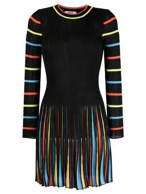 MSGM Long-sleeve Stretched Dress - Black