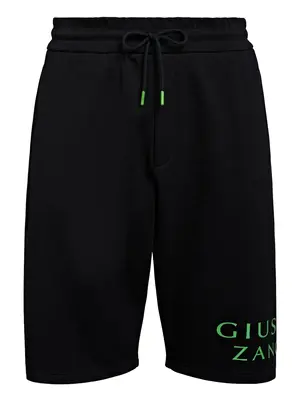 GIUSEPPE ZANOTTI Cotton Jersey Track Shorts - Black