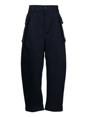 SONGZIO Cutting Curve Barrel Trousers - Blue