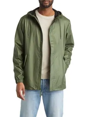 Rains Rains Fishtail Hooded Rain Jacket Evergreen