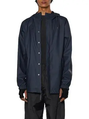 Rains Fishtail Hooded Rain Jacket - Navy