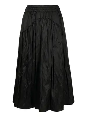 VINCE Vince. Elasticated-Waist Gathered Midi Skirt