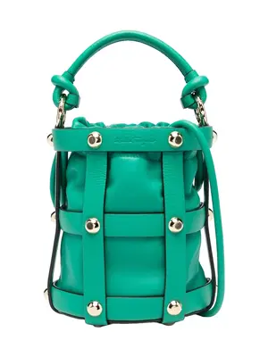 FERRAGAMO Caged-design Bucket Bag - Green