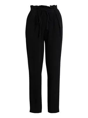 IRO PARIS Bennyo Plissé Crepe Tapered Pants - Black