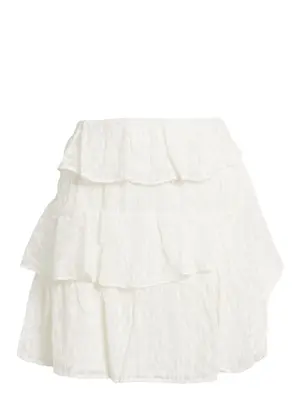 IRO PARIS Looks Tiered Fil Coupé Silk-chiffon Mini Skirt - Ivory