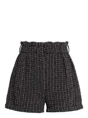 IRO PARIS Kale Metallic Bouclé-knit Shorts - Dark Gray