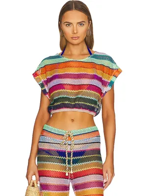 PQ Renee Crochet Crop Top - Calypso