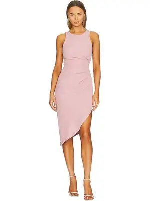 Bcbgeneration Ruched Asymmetrical Midi Dress - Blush