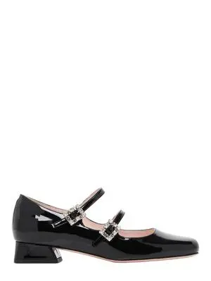 ROGER VIVIER Mini Tres Vivier Patent Flats