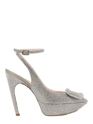 ROGER VIVIER Choc Buckle Embellished Pumps - Silver