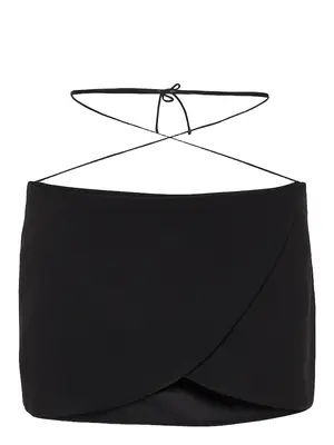 MONOT Mônot Wrap Miniskirt - Black