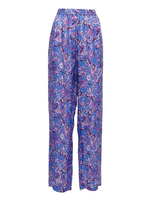 Isabel Marant Piera Printed Silk-blend Pants - Multicoloured