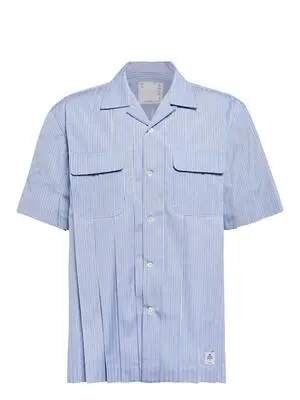Sacai Striped Cotton Shirt - Blue