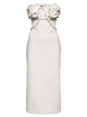 Jacquemus La Robe Bikini Cotton-blend Midi Dress - White