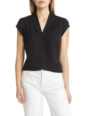 NIC+ZOE Cap-Sleeve V-Neck Top