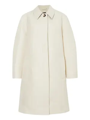 Loro Piana Cotton And Linen-blend Coat - White