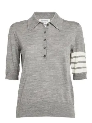 Thom Browne 4-bar Polo Shirt - Grey