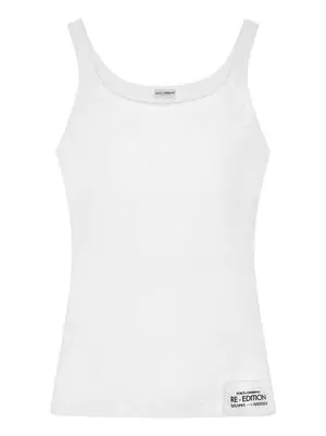 Dolce & Gabbana Fine-rib Tank Top - White