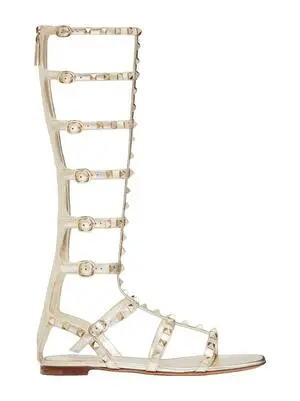Valentino Garavani Rockstud Gladiator Sandals - Neutrals