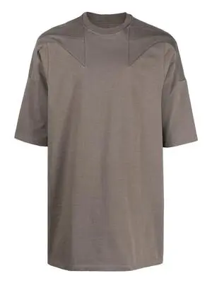 Rick Owens Seam-detail Organic Cotton T-shirt Brown