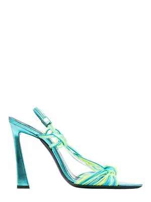 Saint Laurent 120mm Gippy Knot-detail Sandals - Blue