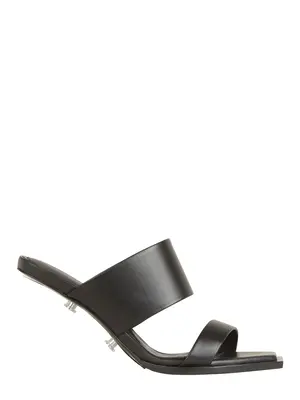 Alexander McQueen 75mm Leather Platform Wedge Sandals - Black