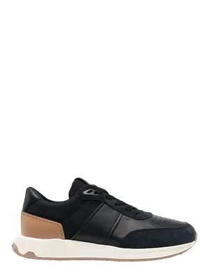 TOD'S Leather-trimmed Low-top Sneakers - Blue