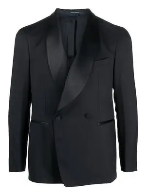 Tagliatore Virgin-wool Double-breasted Blazer - Blue