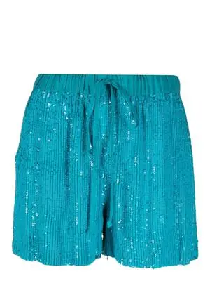 P.a.r.o.s.h Sequin-embellished Mini Shorts - Blue
