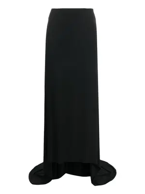 Magda Butrym Asymmetric Draped Floor-length Skirt - Black